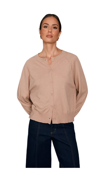 Freddy Cotton Cashmere Knit Cardigan Camel | Global Free Style