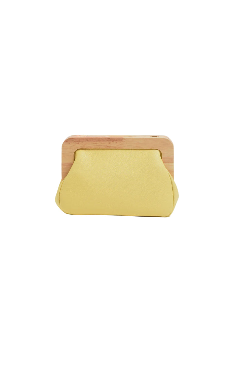Kimmi Timber Frame Clutch Yellow – Global Free Style