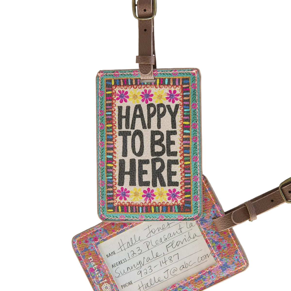 Travel Happy Luggage Tag Happy Here – Global Free Style